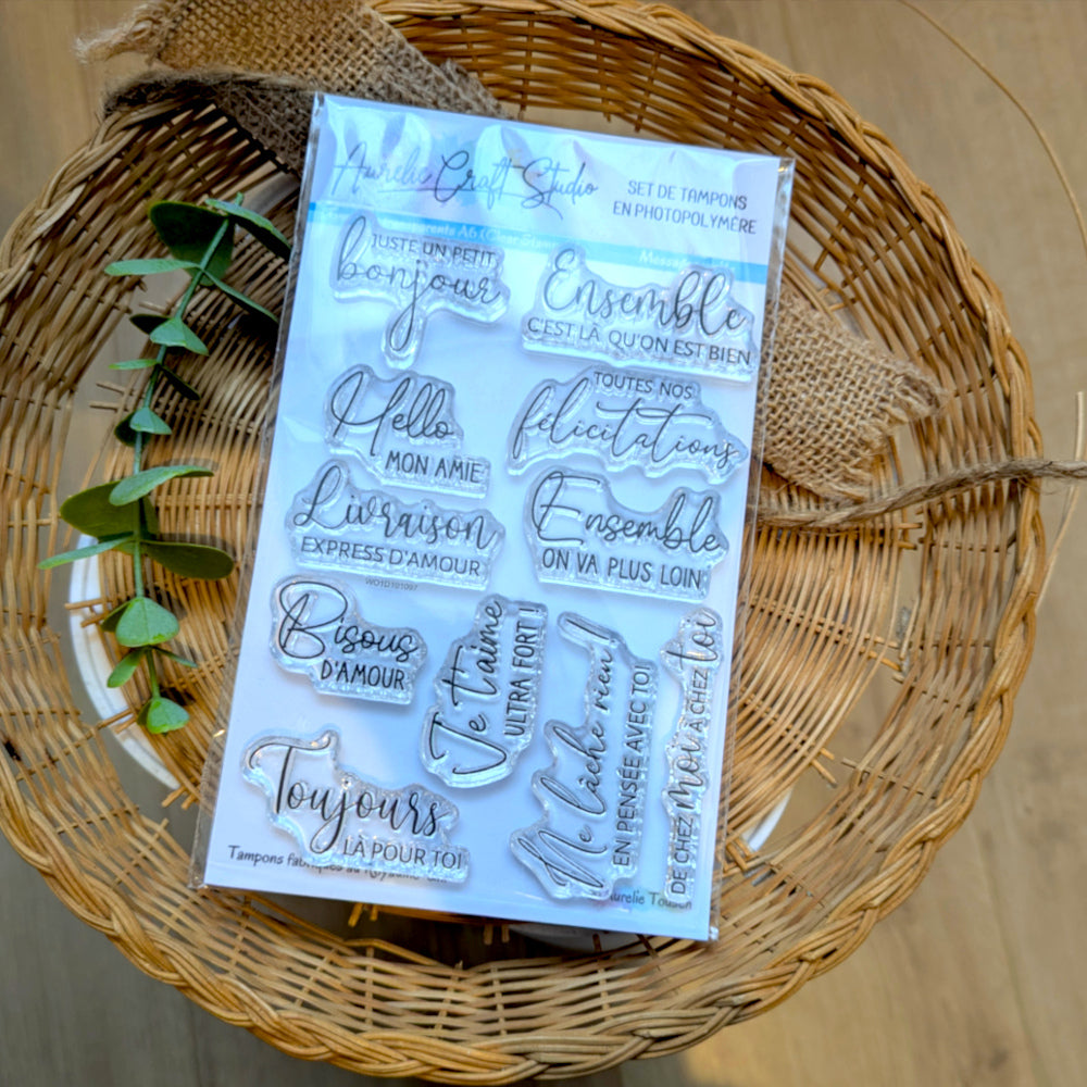 Tampons transparents - Messages variés – Aurelie Craft Studio